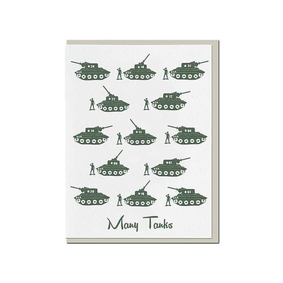 Many Tanks Card – Souled Out T-Shirts